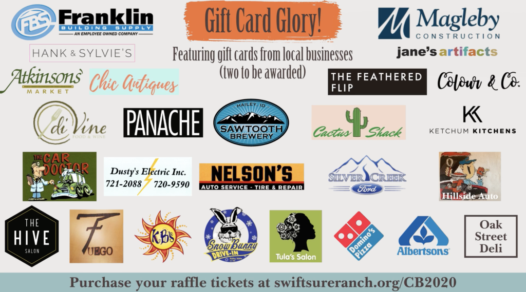 Cowboy Ball Raffle Items - Swiftsure Ranch